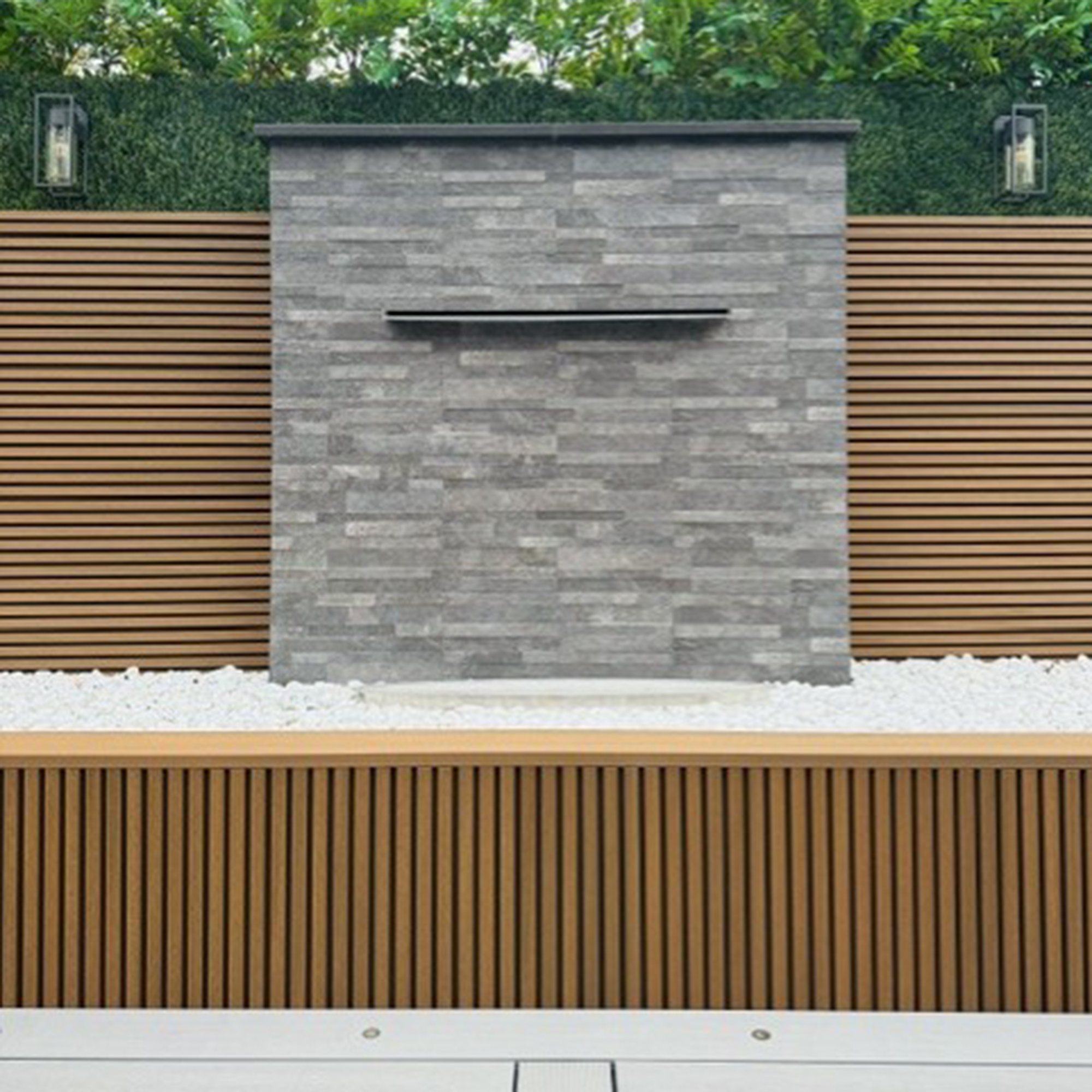Ecoscape Forma - Spiced Oak Composite Slatted Cladding Board | IMS