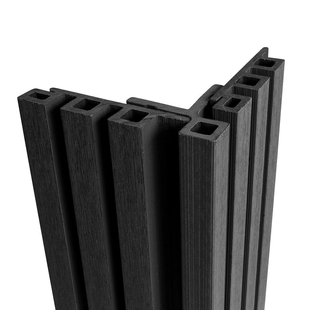 Ecoscape Forma - Midnight Composite Slatted Cladding Corner Trim | IMS