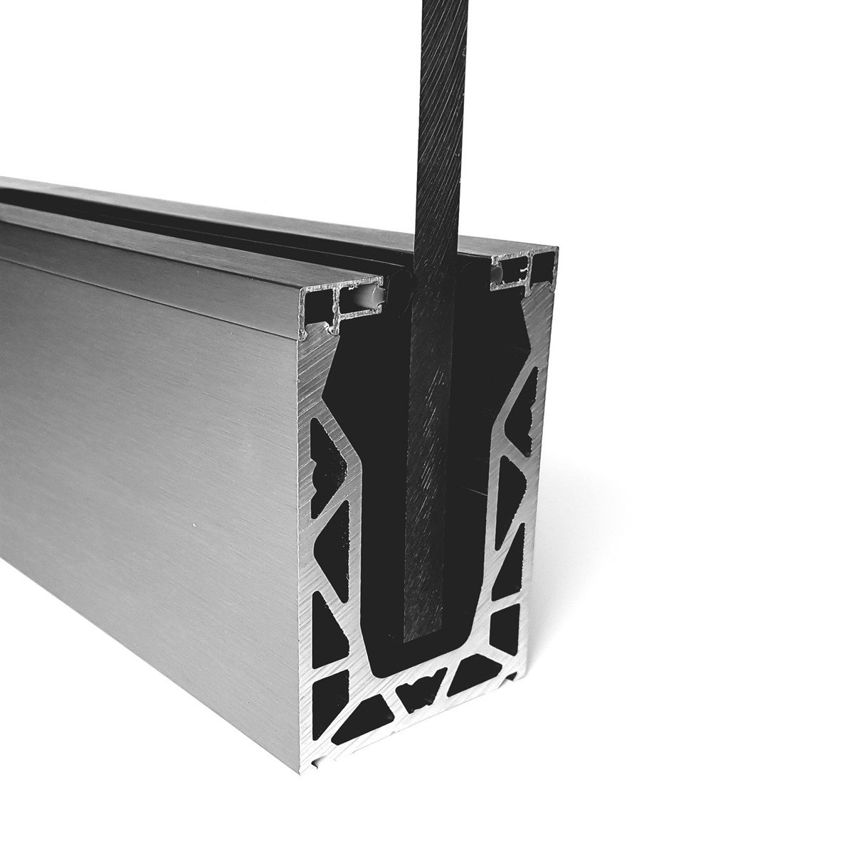 Eazyfit Black Side Fix Channel for Glass | IMS