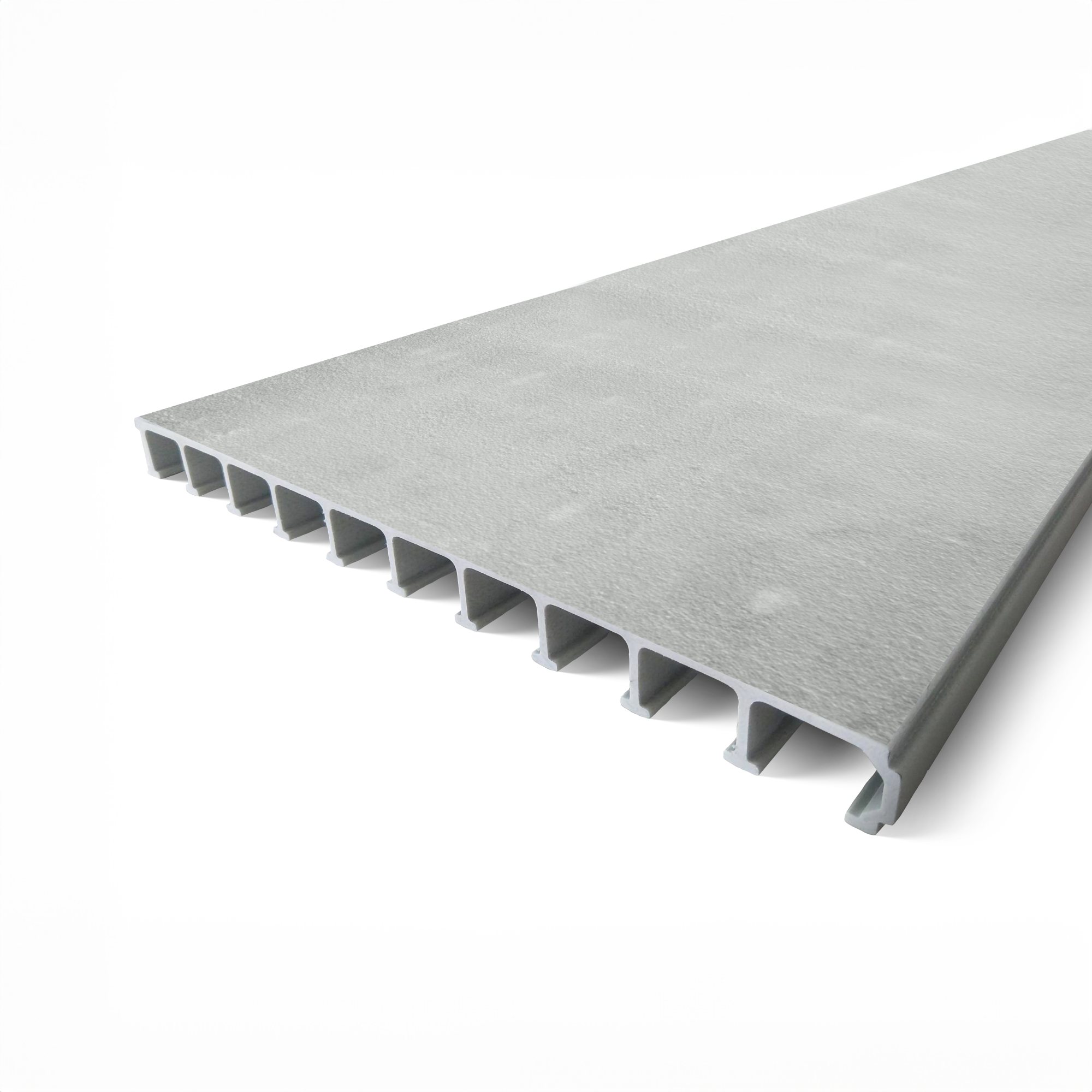 40mm Pultruded GRP Plank Flooring 6000mm - Mid Grey RAL 7001 | IMS