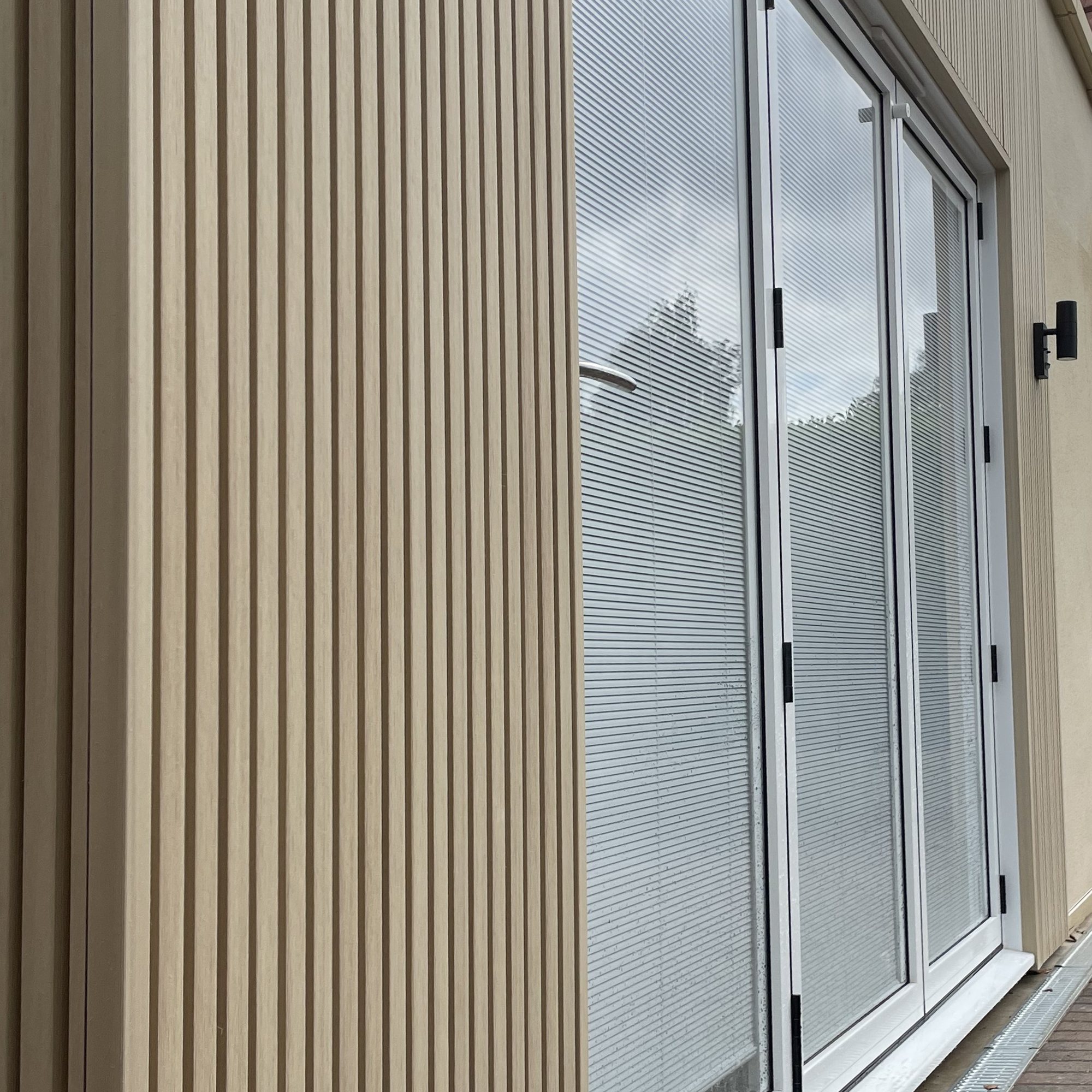 Ecoscape Forma - Light Oak Composite Slatted Cladding Board | IMS