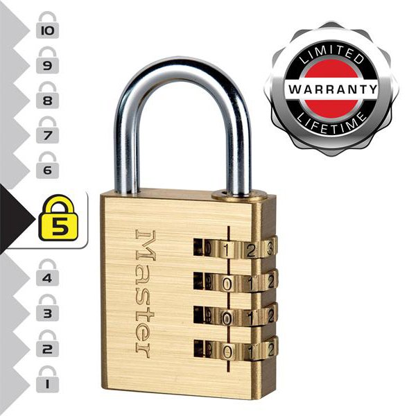Master Lock - Brass Finish Combination Padlock | IMS