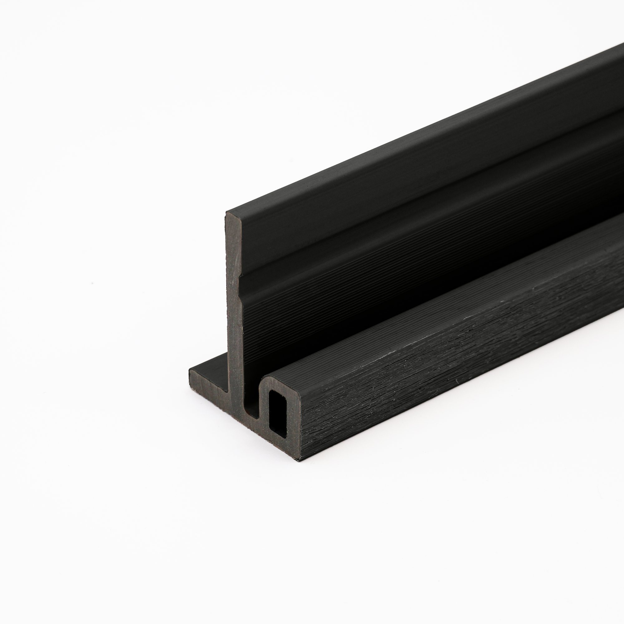 EazyClad 5S - Ebony Black Composite Slatted Cladding End Trim | IMS