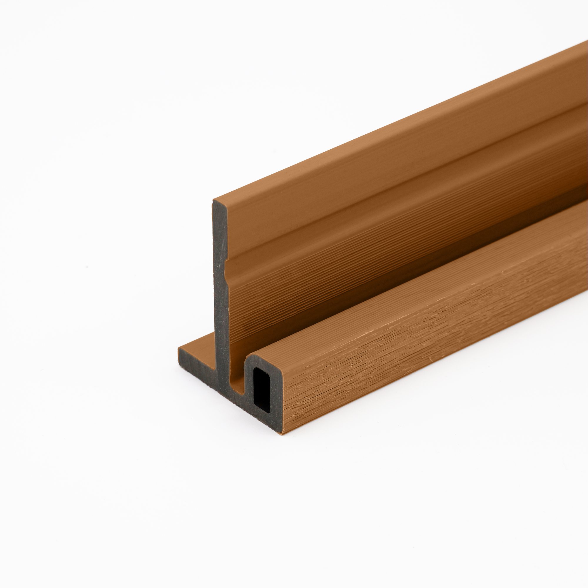 EazyClad 5S - Classic Oak Composite Slatted Cladding End Trim | IMS