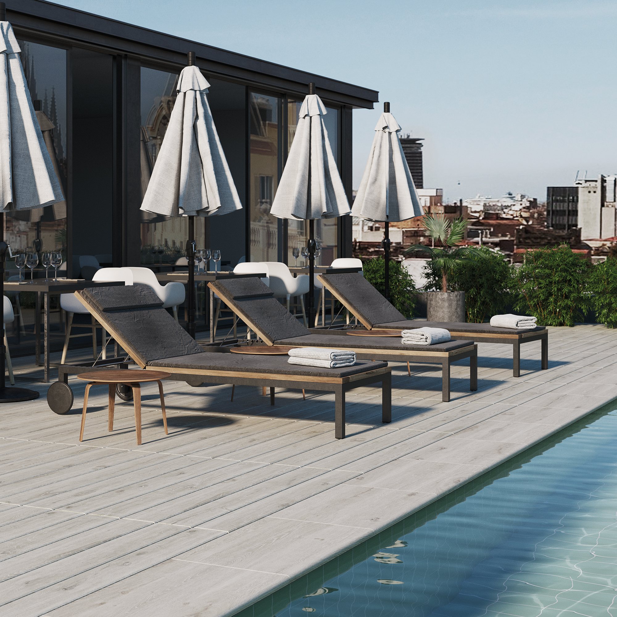 A1 EazyDeck - Porcelain Decking Board - Maple | IMS