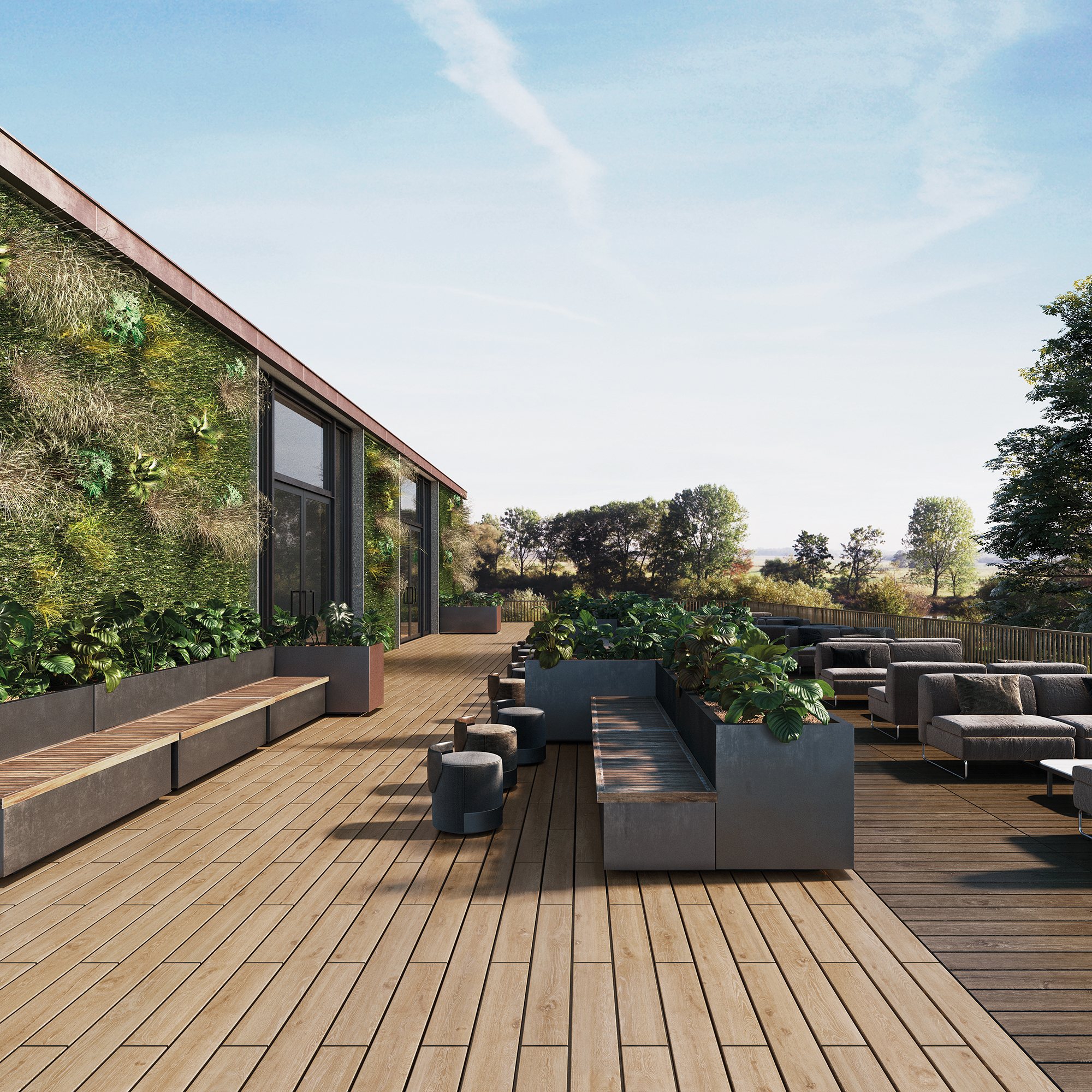 A1 EazyDeck - Porcelain Decking Board - Oak | IMS