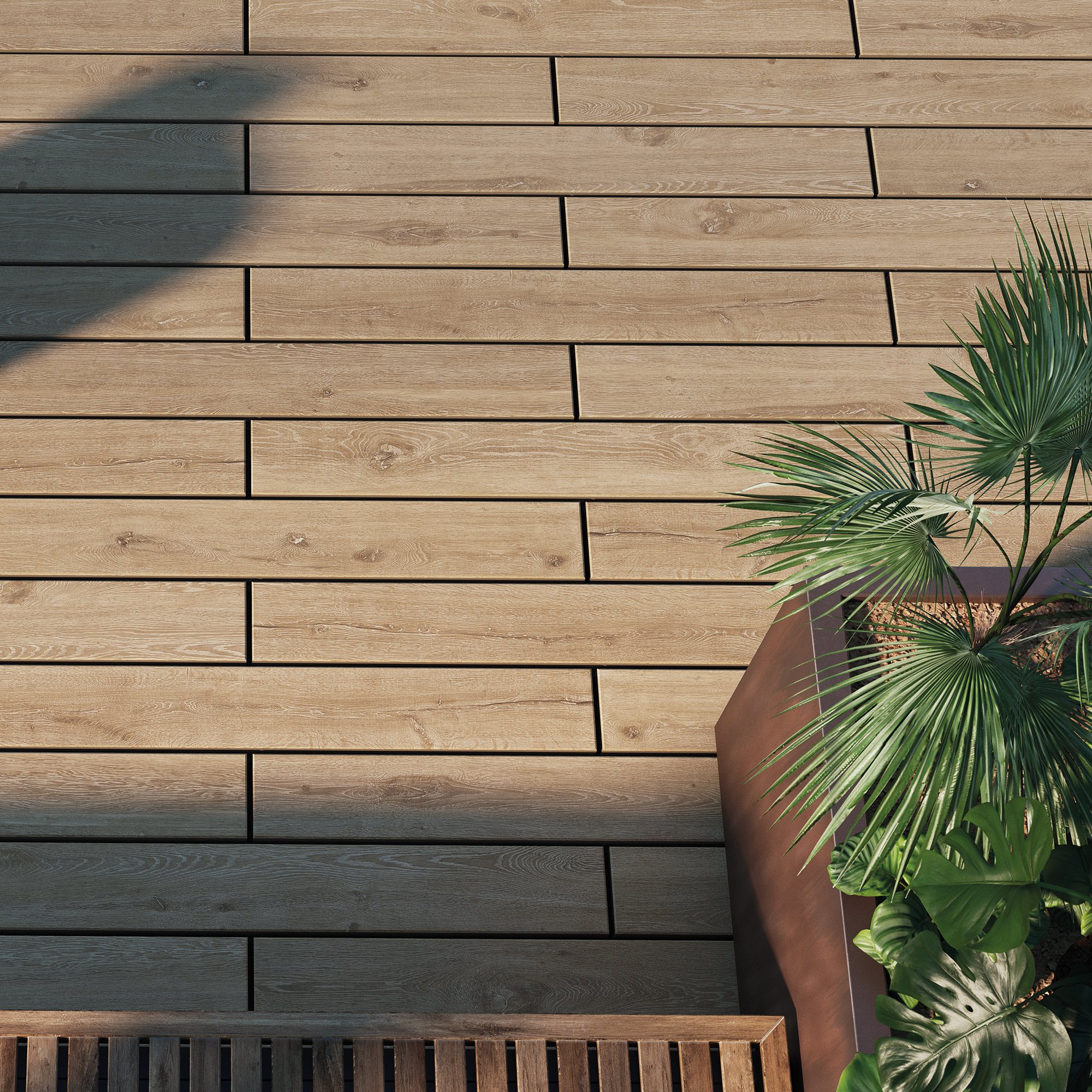 A1 EazyDeck - Porcelain Decking Board - Oak | IMS