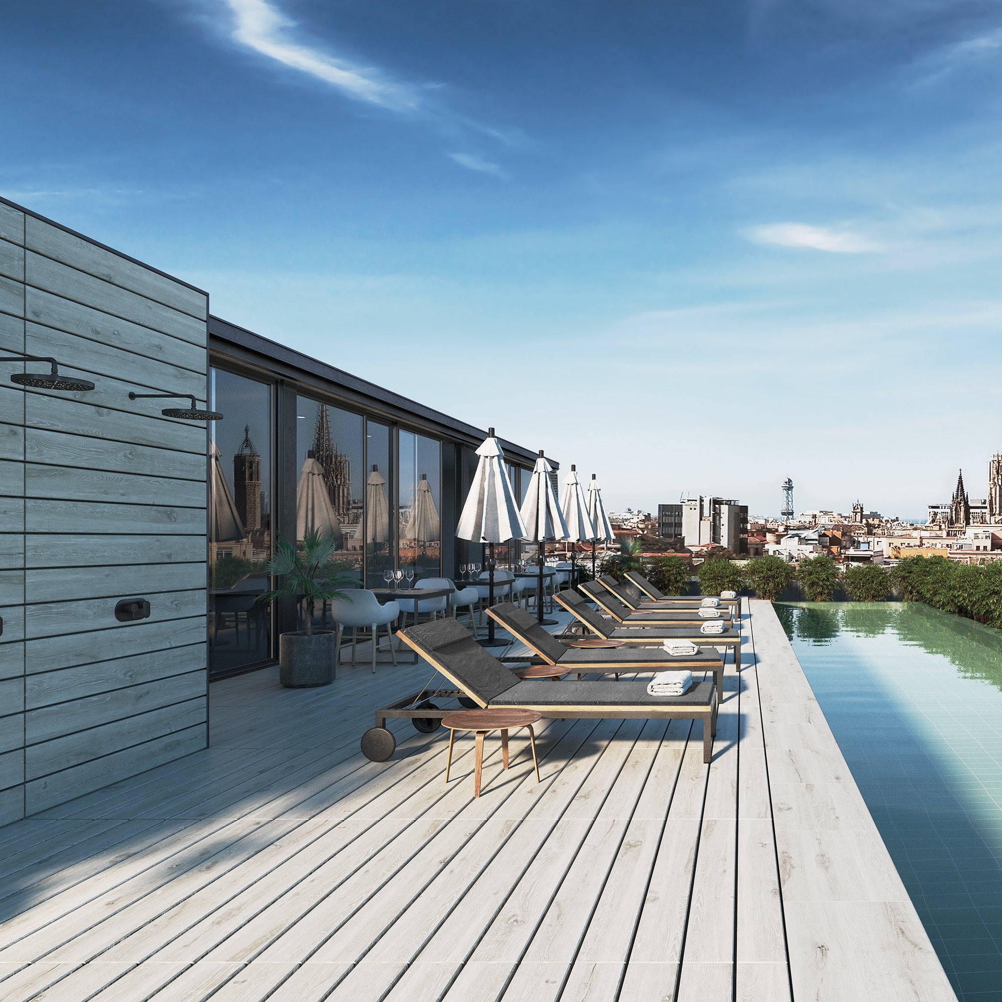 A1 EazyDeck - Porcelain Decking Straight Edge Boards - Maple | IMS