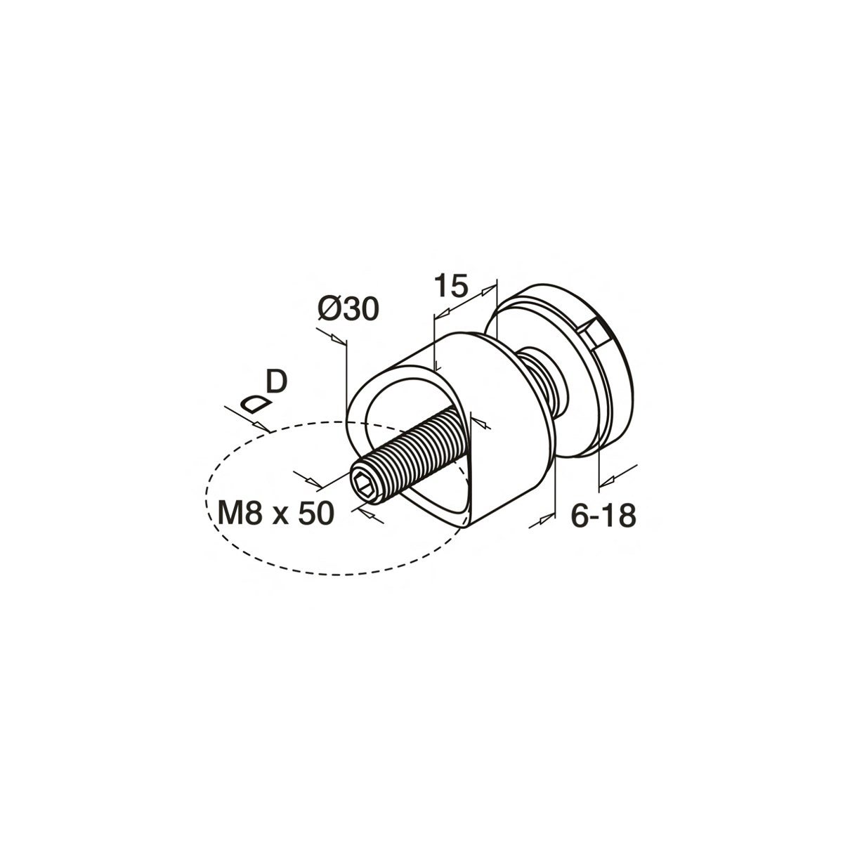 30mm Diameter Glass Adapter | IMS