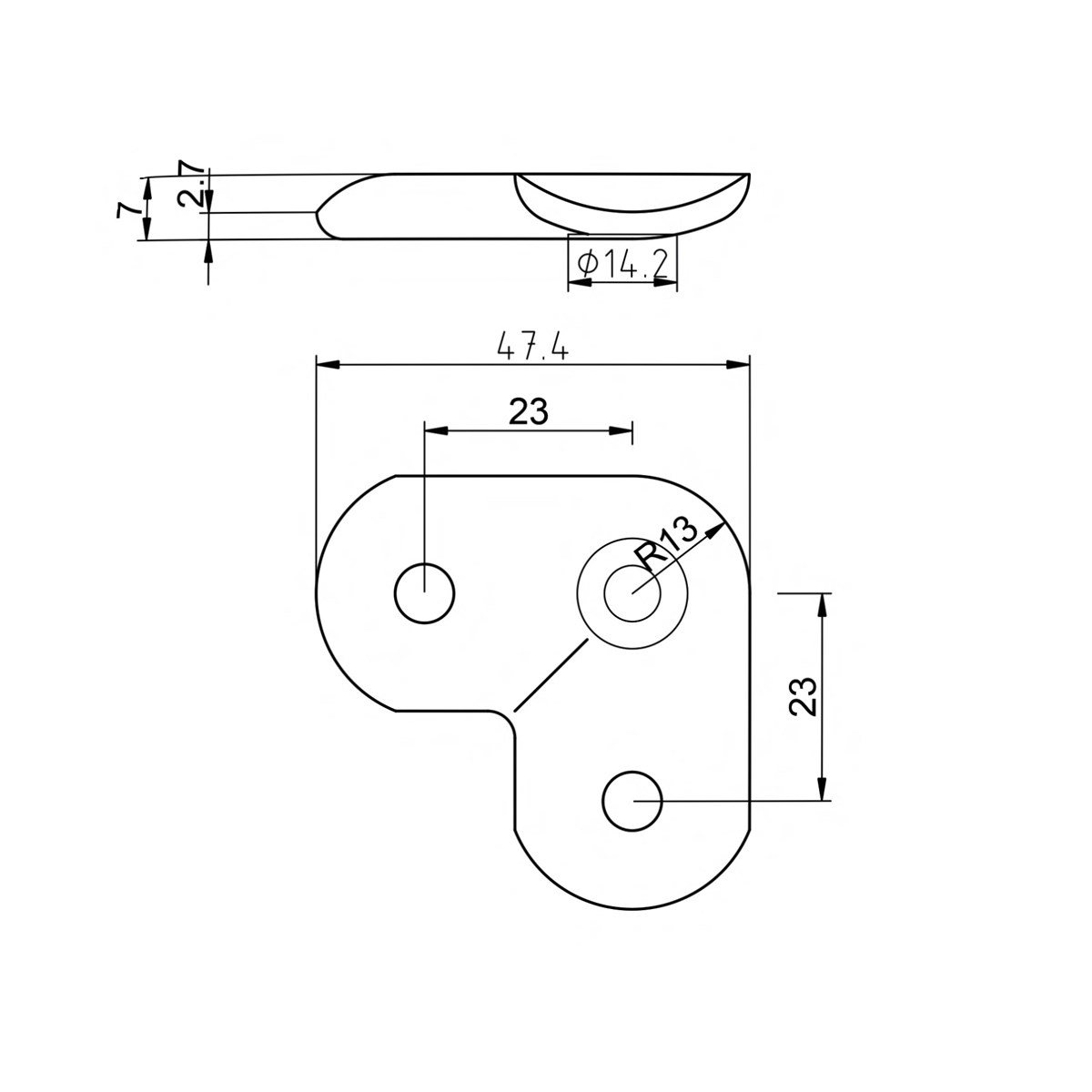 Eazypost Corner Saddle to suit 42mm Handrail | IMS