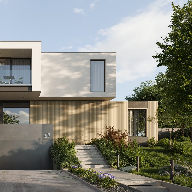 BM Architectural Light Oak Composite Slatted Cladding Board | IMS