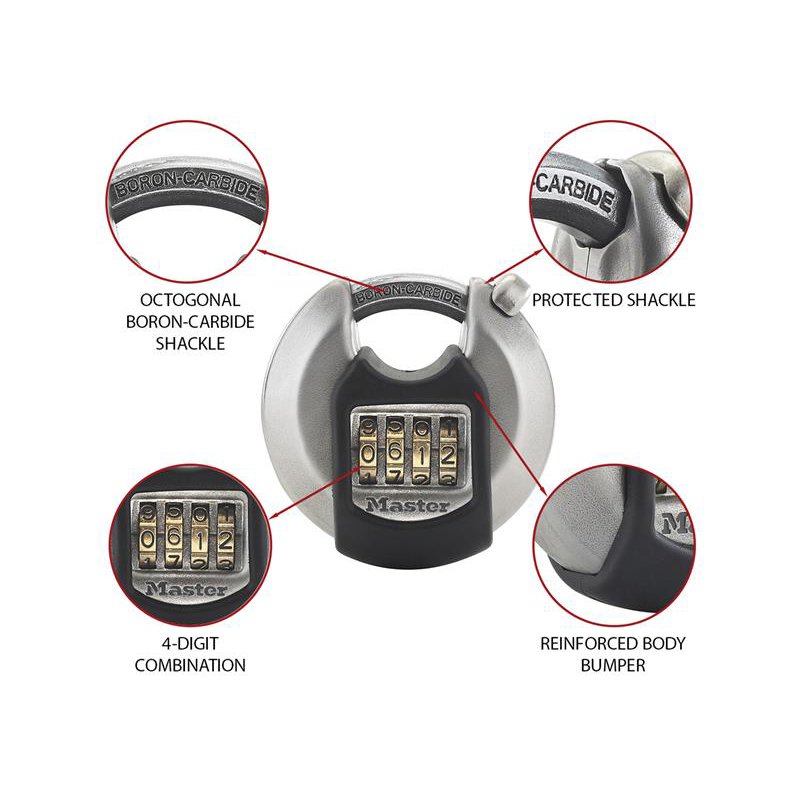 Master Lock - Excell Discus 4-Digit Combination 70mm Padlock | IMS
