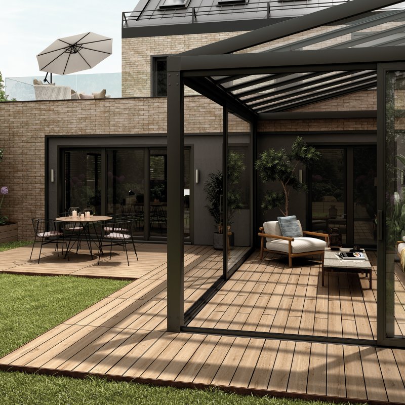 A1 EazyDeck - Porcelain Decking Board - Oak | IMS